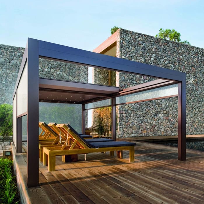 Retractable Pergola - The Denver Shade Company - Retracting Louvered ...