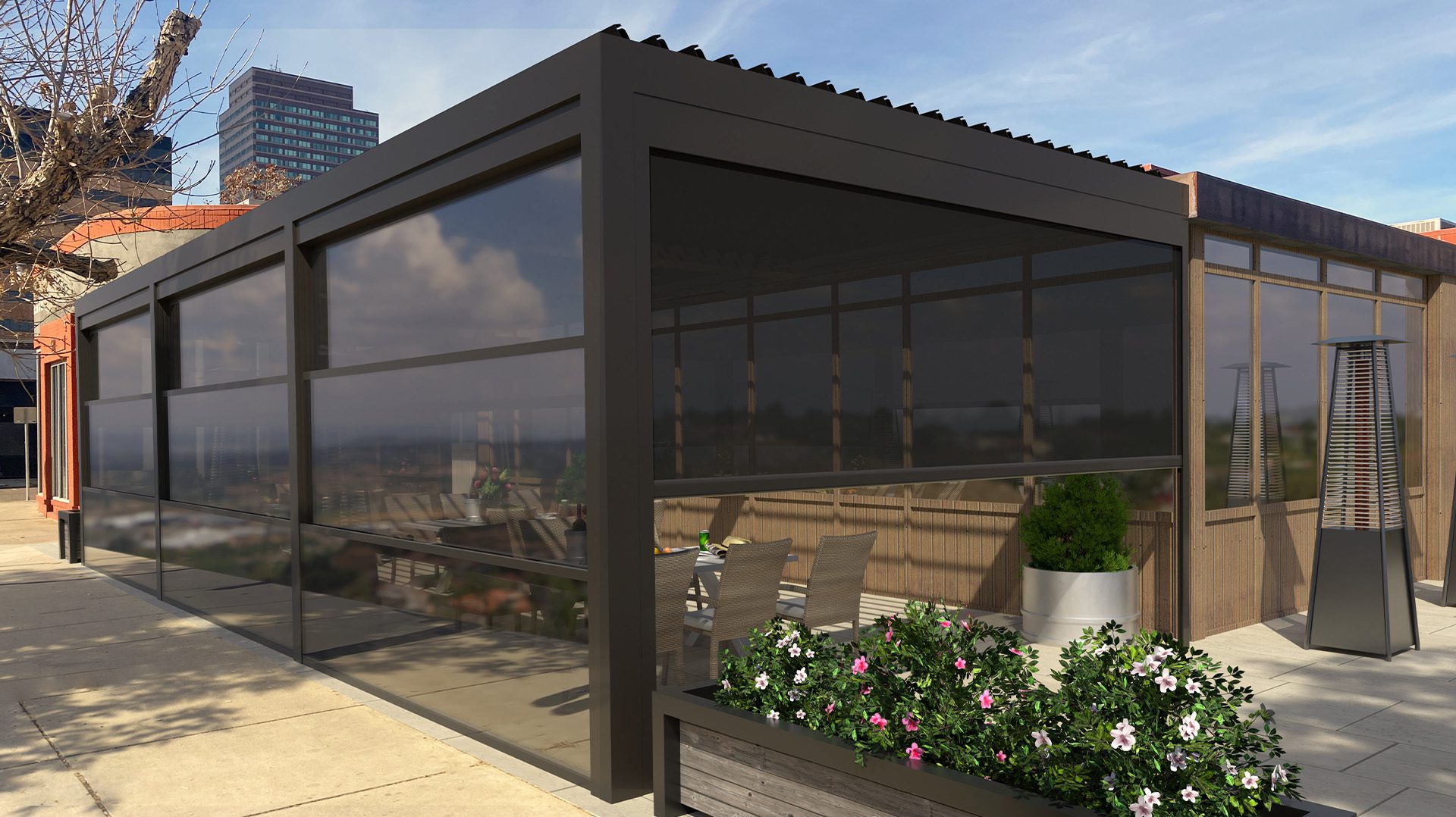 Pergola Side Shade - Side Enclosures - The Denver Shade Company